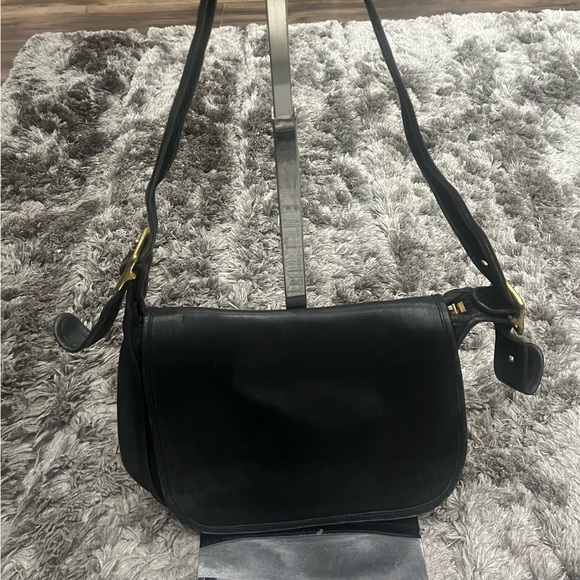 Coach | Bags | Coach Vintage Patricias Legacy Black Leather Flap ...